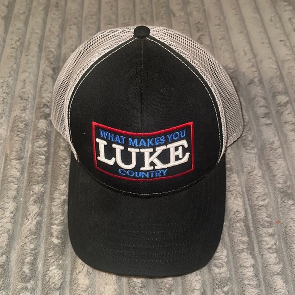Accessories | Luke Bryan Black White Snap Back Mesh Hat | Poshmark